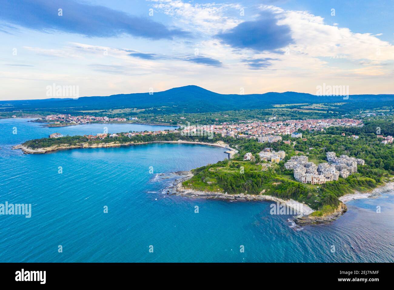 Aerial view of Bulgarian seaside town Tsarevo Stock Photo - Alamy