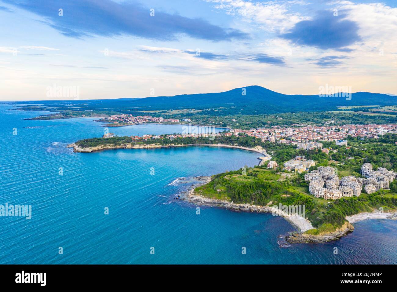 Aerial view of Bulgarian seaside town Tsarevo Stock Photo - Alamy