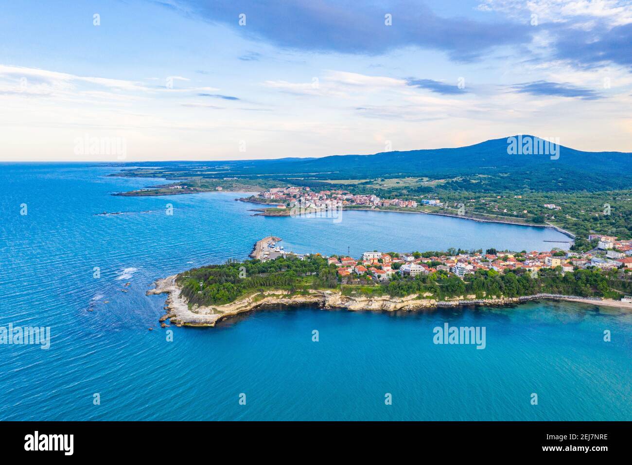 Aerial view of Bulgarian seaside town Tsarevo Stock Photo - Alamy
