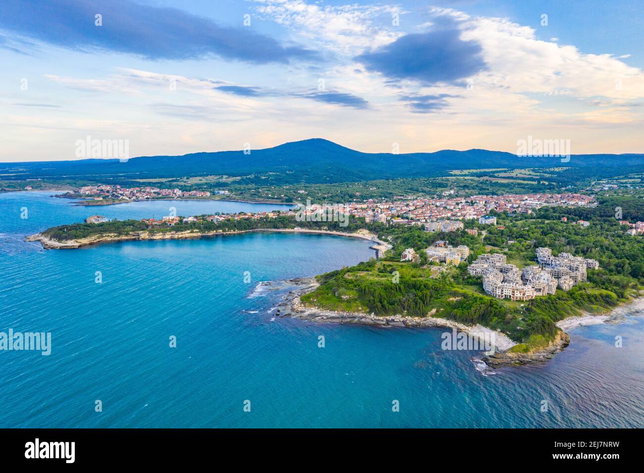 Aerial view of Bulgarian seaside town Tsarevo Stock Photo - Alamy