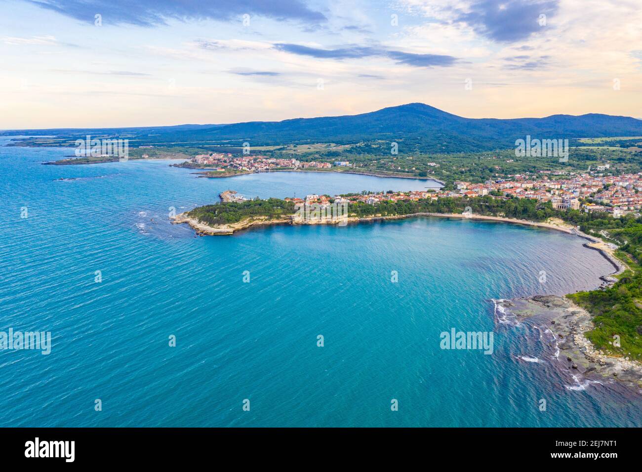 Aerial view of Bulgarian seaside town Tsarevo Stock Photo - Alamy
