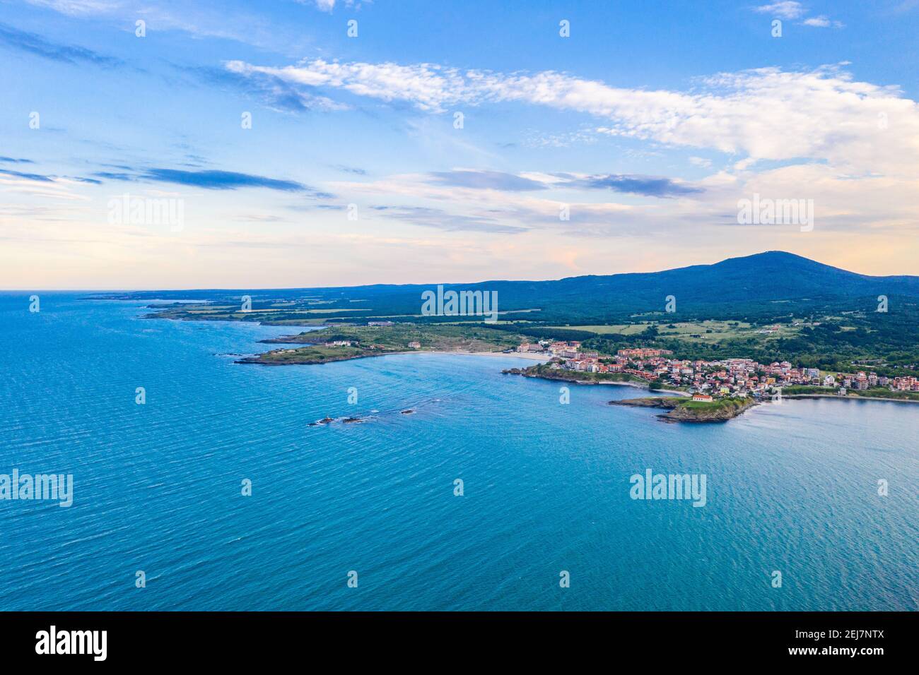 Aerial view of Bulgarian seaside town Tsarevo Stock Photo - Alamy