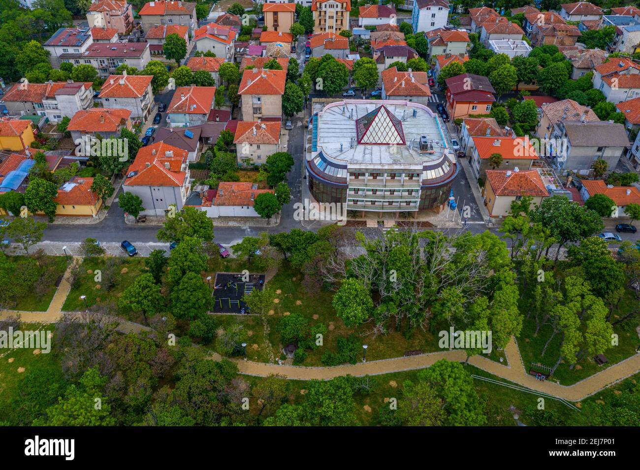 Aerial view of Bulgarian seaside town Tsarevo Stock Photo - Alamy