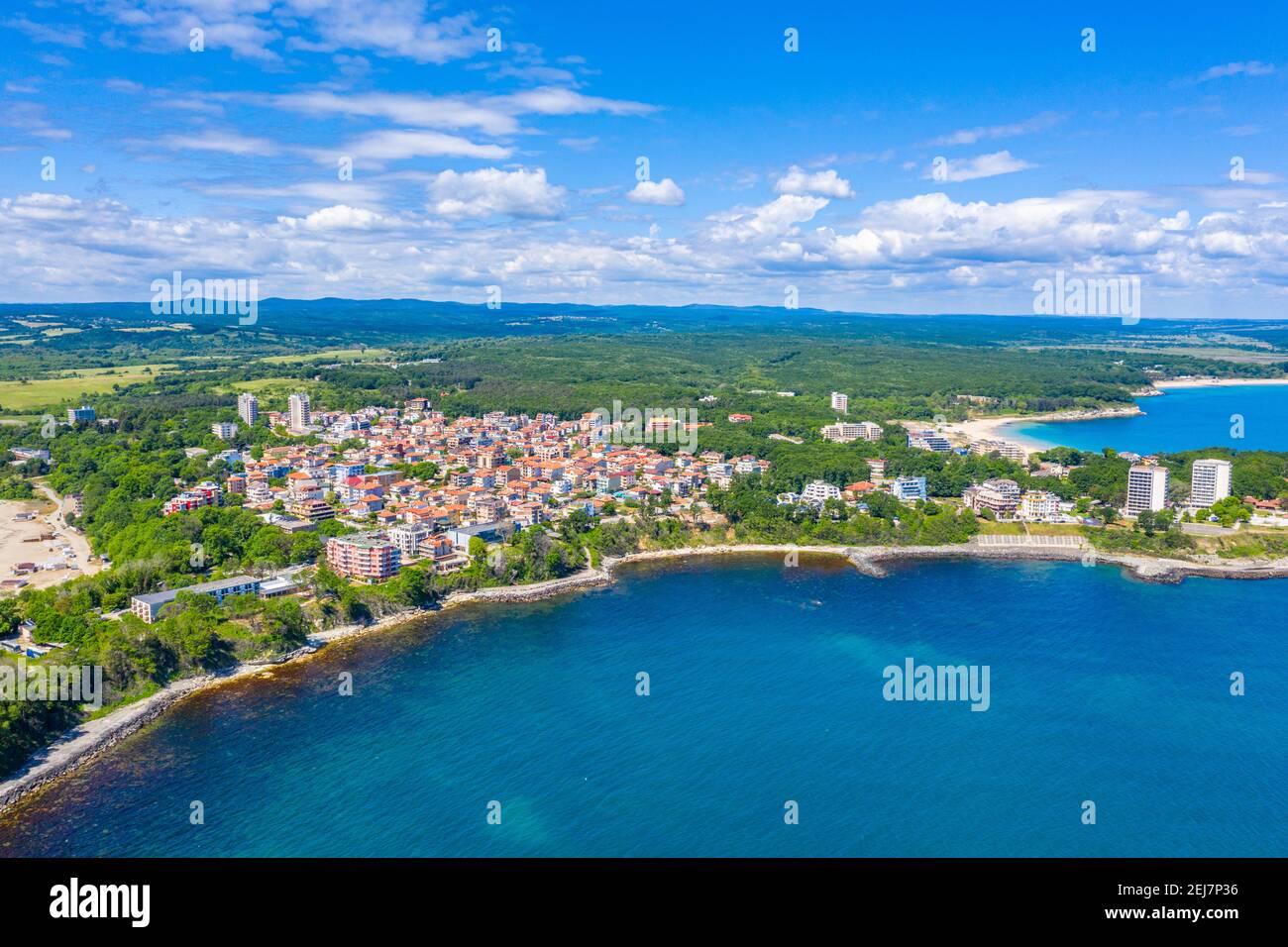 Aerial view of Bulgarian seaside town Kiten Stock Photo - Alamy