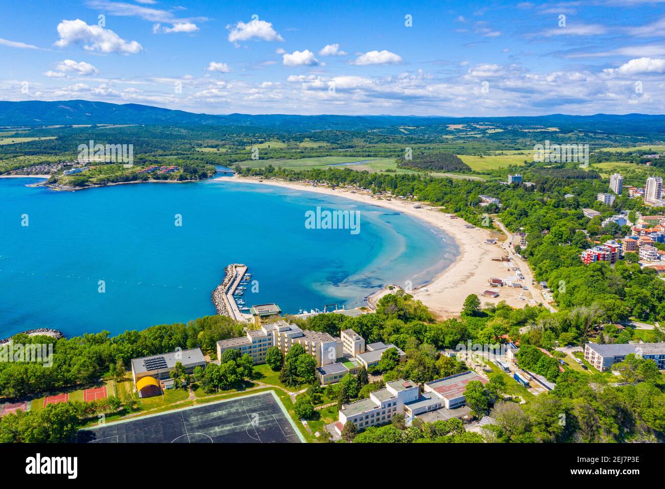 Aerial view of South beach in Kiten, Bulgaria Stock Photo - Alamy