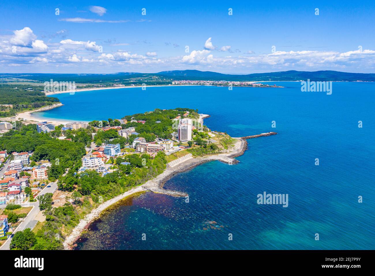 Aerial view of Bulgarian seaside town Kiten Stock Photo - Alamy