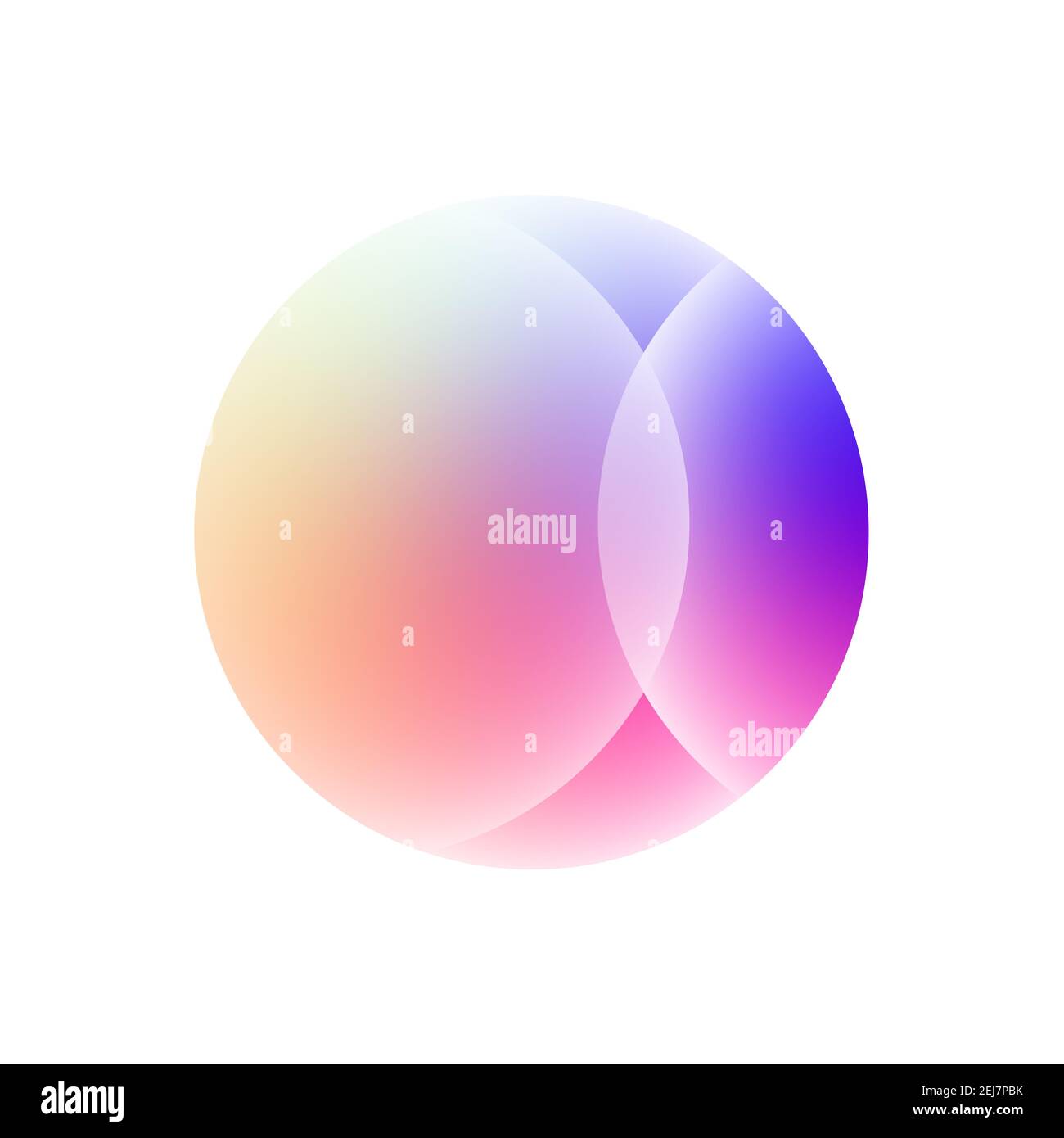 Circle with vibrant gradient balls in purple and blue colors Stock ...