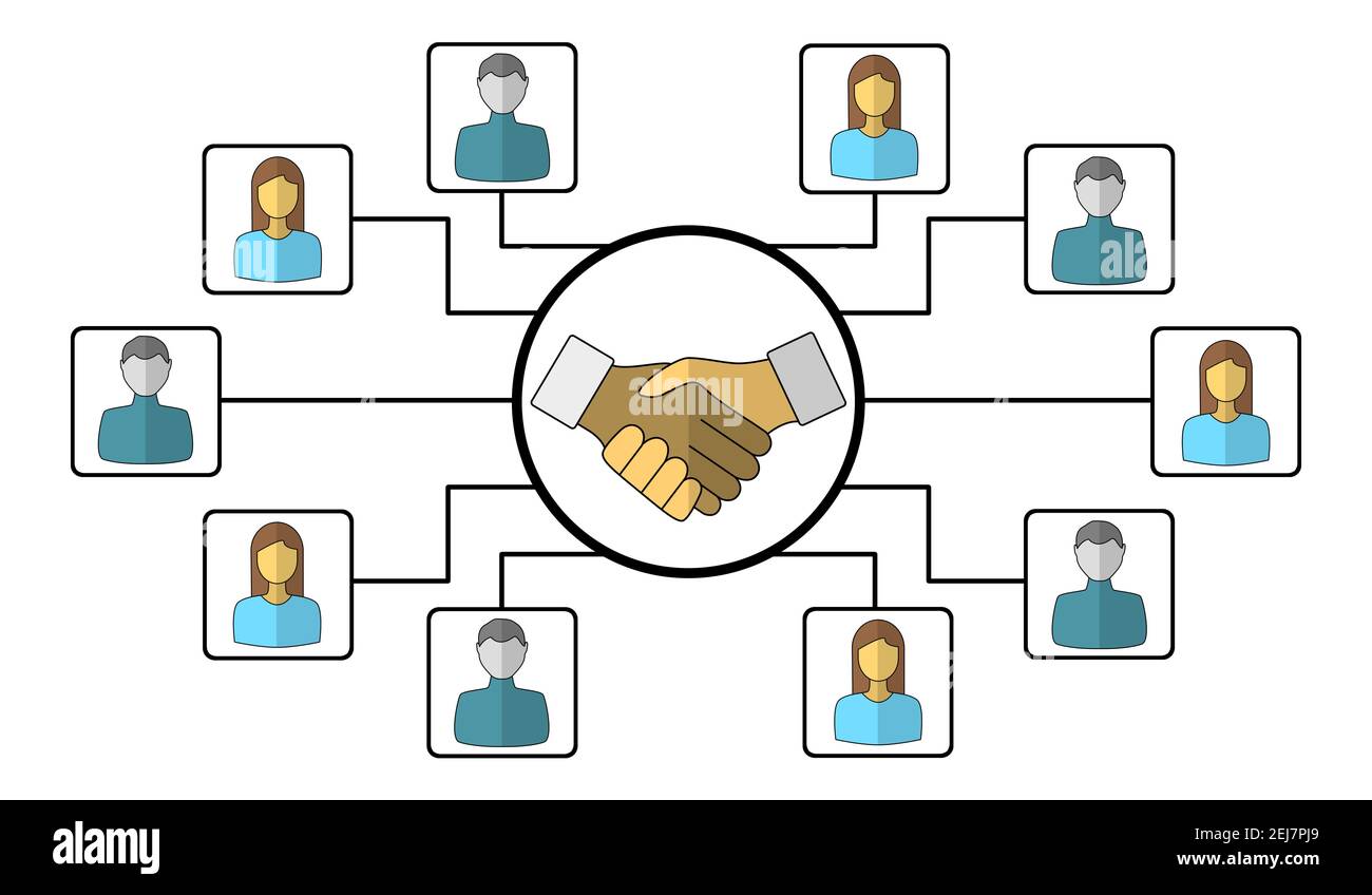 Illustration of a collaboration concept Stock Photo - Alamy