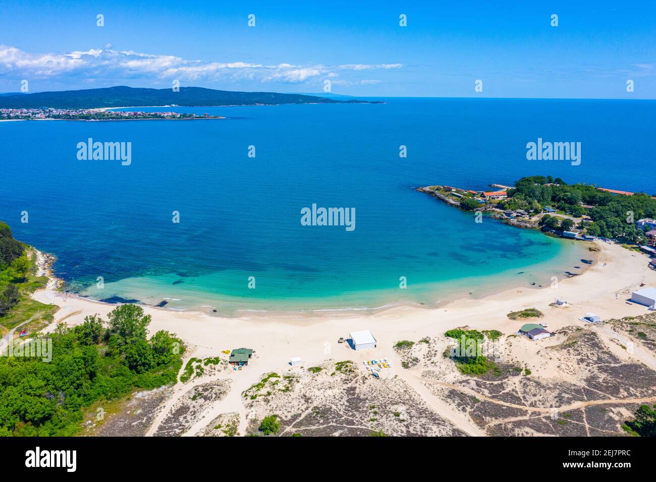 Aerial view of Atliman beach in Kiten, Bulgaria Stock Photo - Alamy