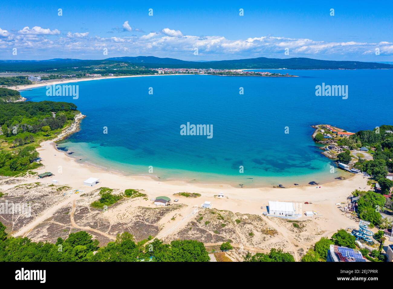 Aerial view of Atliman beach in Kiten, Bulgaria Stock Photo - Alamy