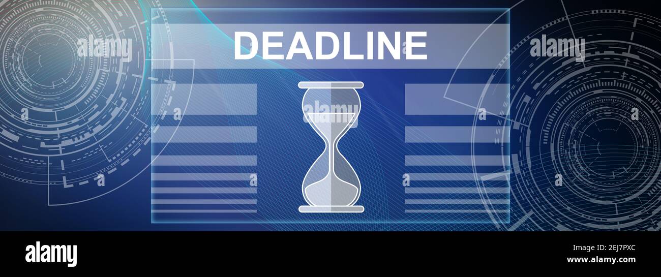 Illustration of a deadline concept Stock Photo - Alamy