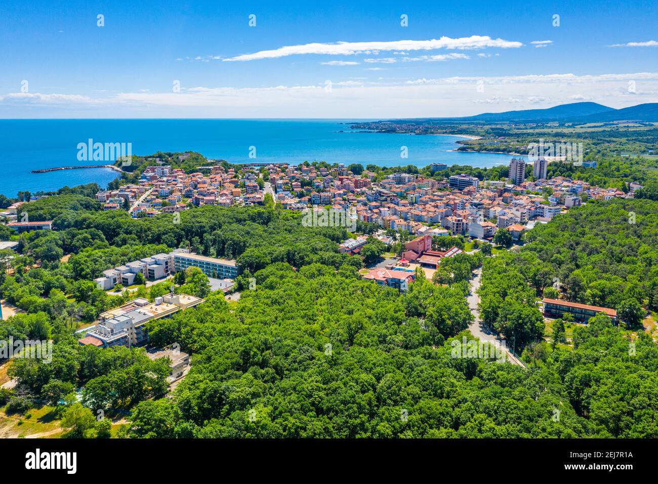 Aerial view of Bulgarian seaside town Kiten Stock Photo - Alamy