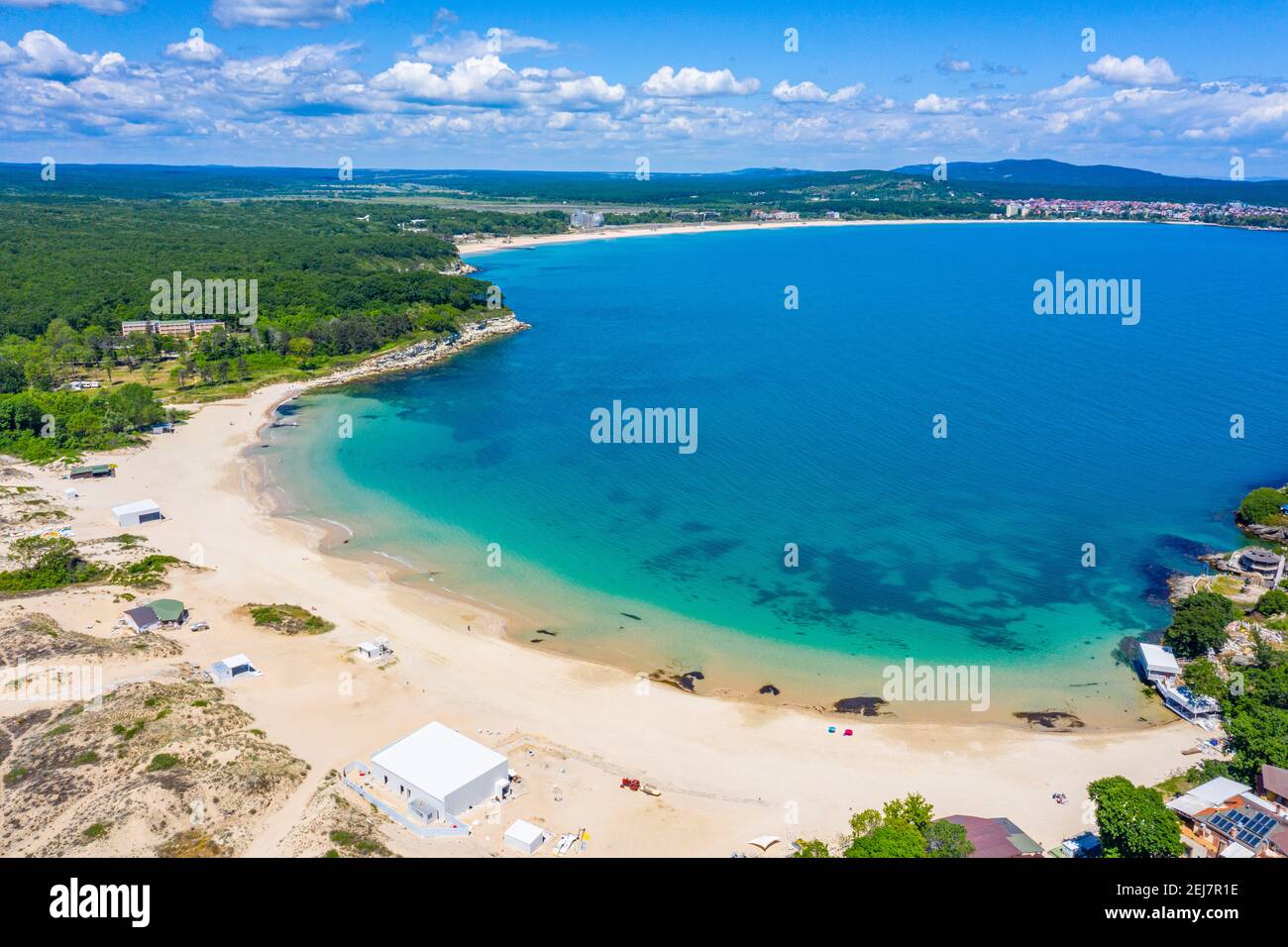 Aerial view of Atliman beach in Kiten, Bulgaria Stock Photo - Alamy