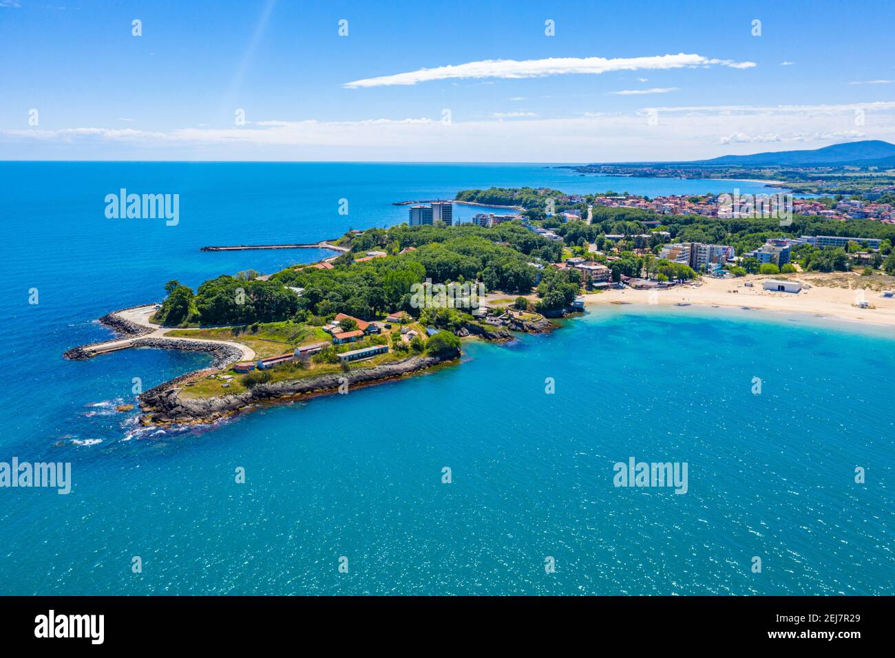 Aerial view of Bulgarian seaside town Kiten Stock Photo - Alamy