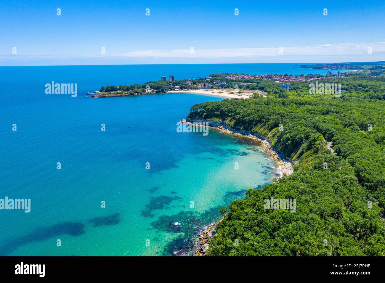 Aerial view of Bulgarian seaside town Kiten Stock Photo - Alamy