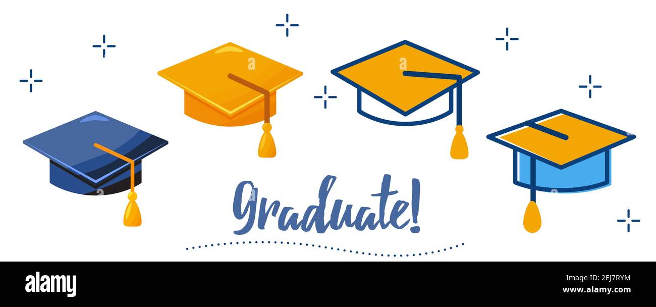 Students cap, Icon vector. Sign education. Graduation cap isolated on ...