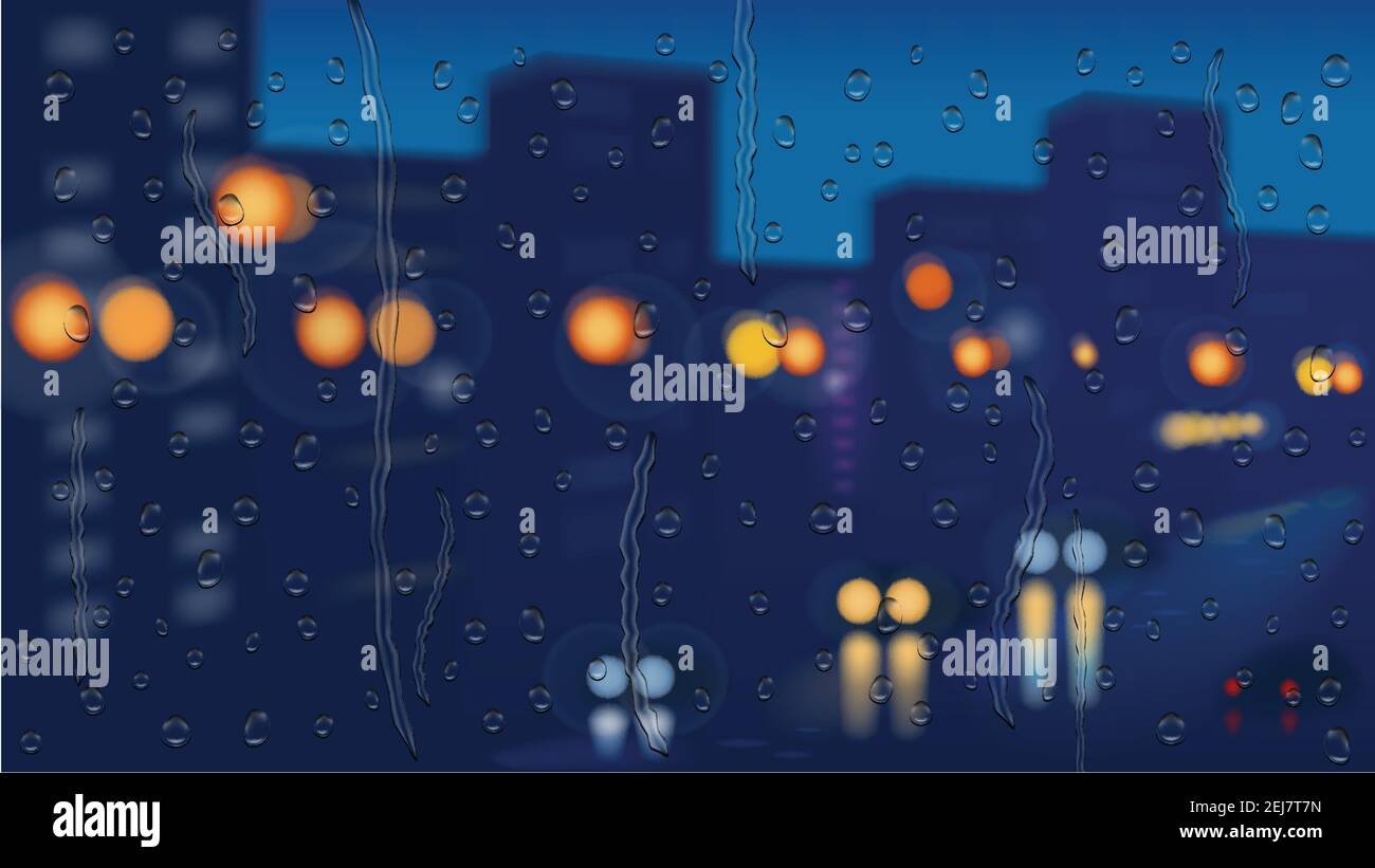 Dark wet road night Stock Vector Images - Alamy