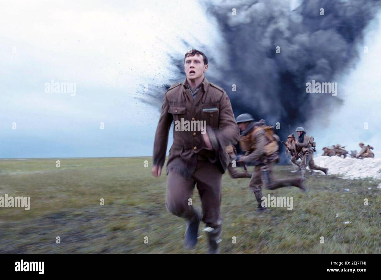 1917 Universal Pictures 2019 film with George MacKay as Lance Corporal Will Schofield Stock ...