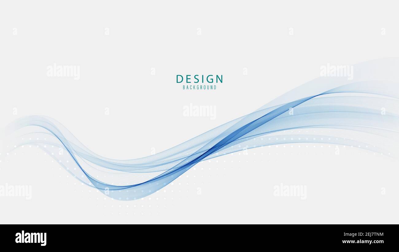 Abstract blue wave vector background blue wave flow Stock Vector Image ...