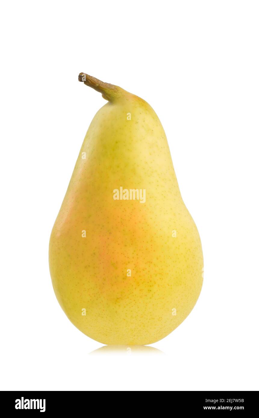 Fresh yellow pear fruit isolated on the white background Stock Photo ...