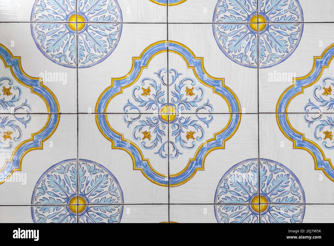 Traditional ornate italian decorative ceramic tiles from Vietri ...