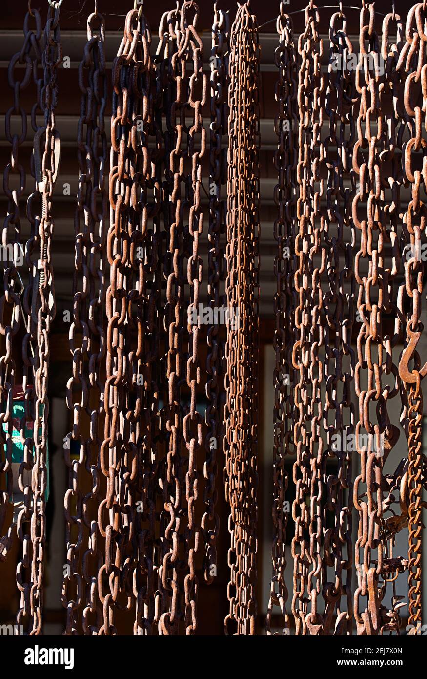 Mix collection of various chains background Stock Photo - Alamy