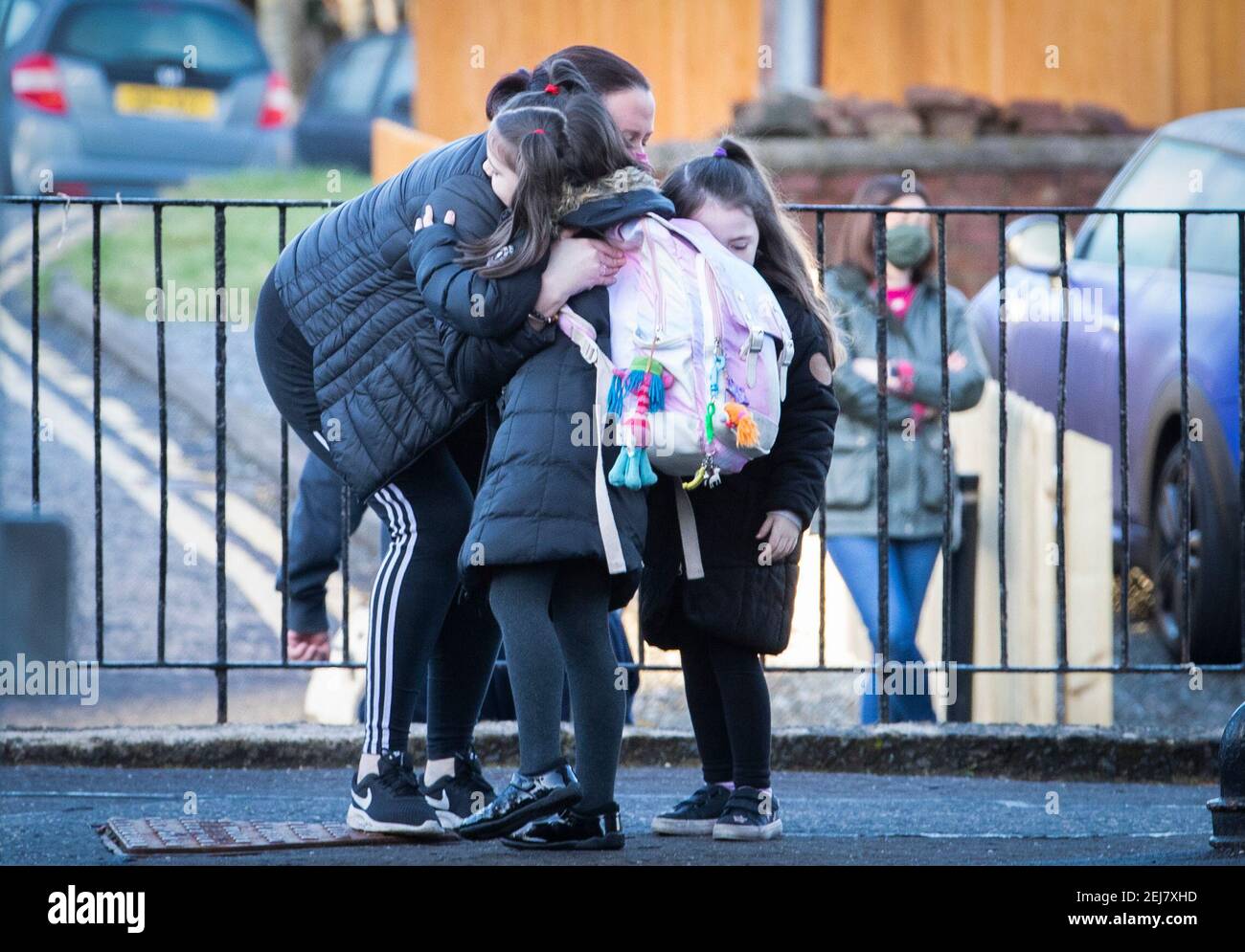 Pupils arrive for their first day back at Inverkip Primary School in ...