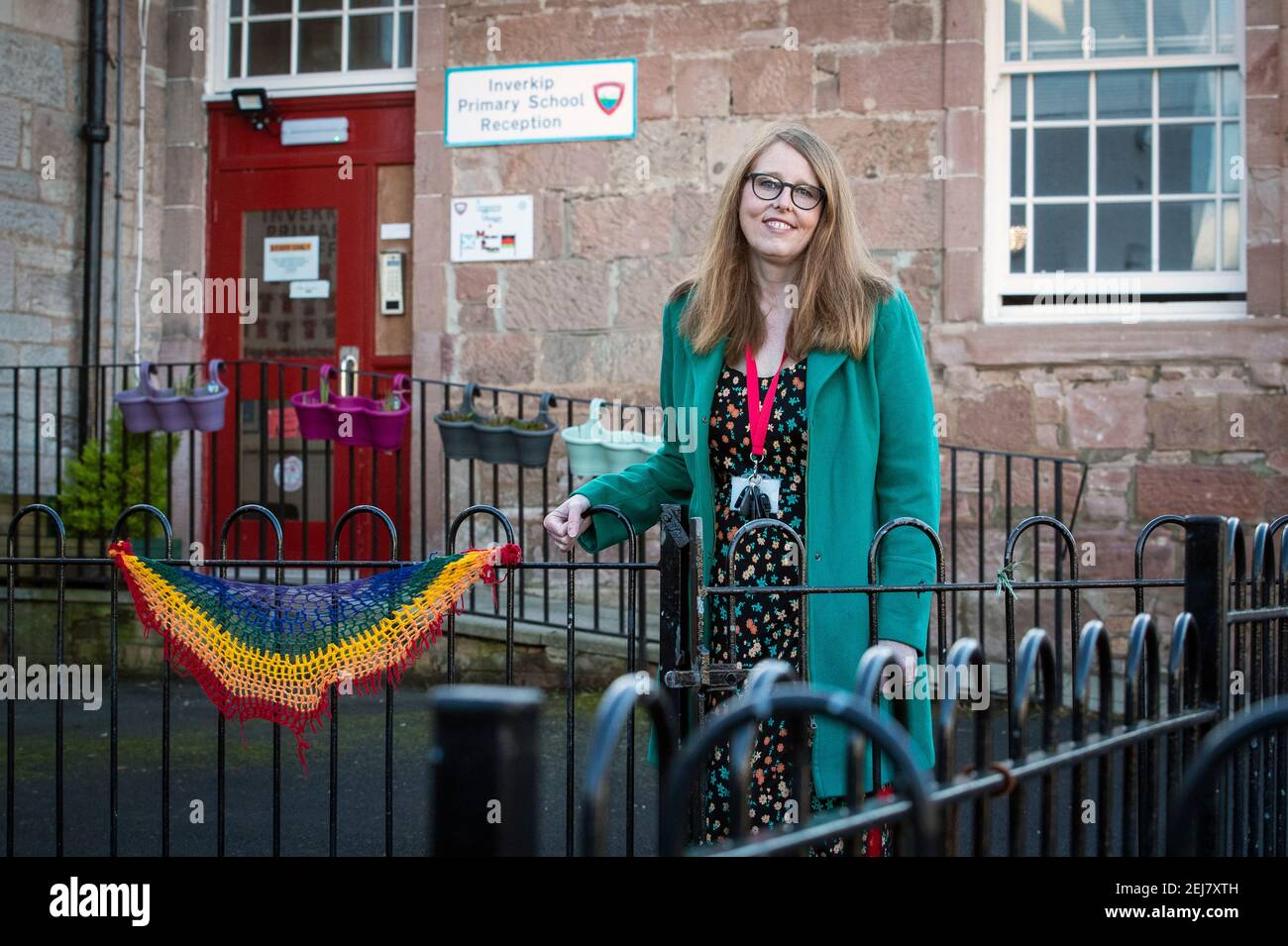 Head teacher Una Nicolson at Inverkip Primary School in Inverclyde as ...