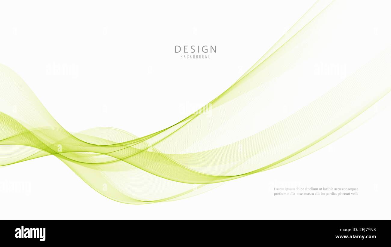 Green wave on white background.Abstract transparent wave background ...