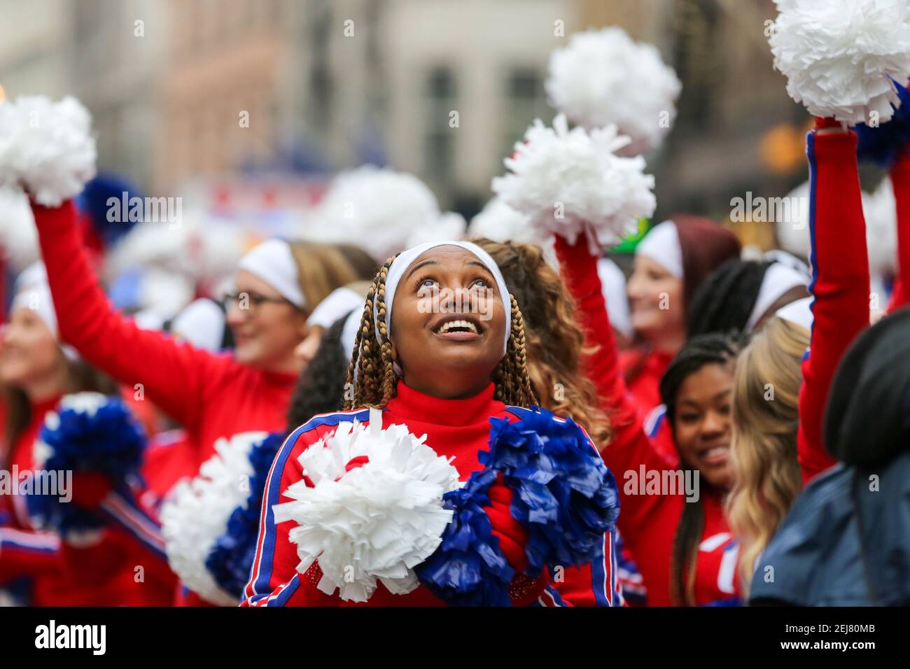 Varsity cheerleaders from the United States take part during the annual ...