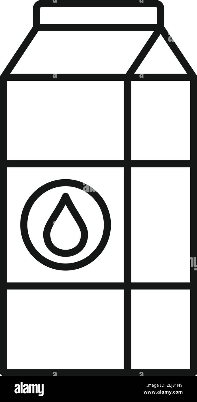 Milk pack icon, outline style Stock Vector Image & Art - Alamy