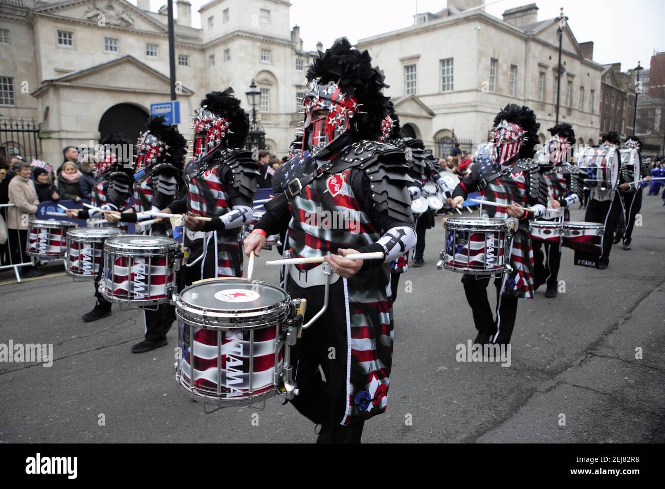 American Marching Band Perform during the parade. The 34th year of ...