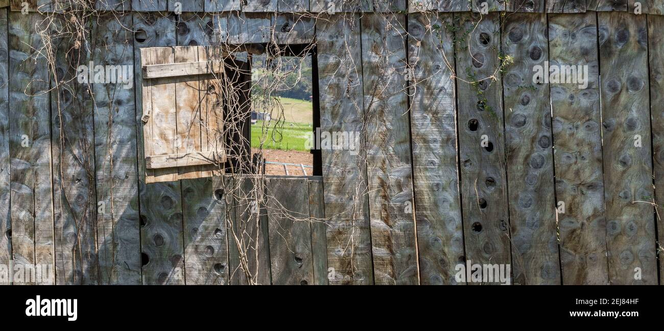 Small window of an old wooden shack Stock Photo - Alamy