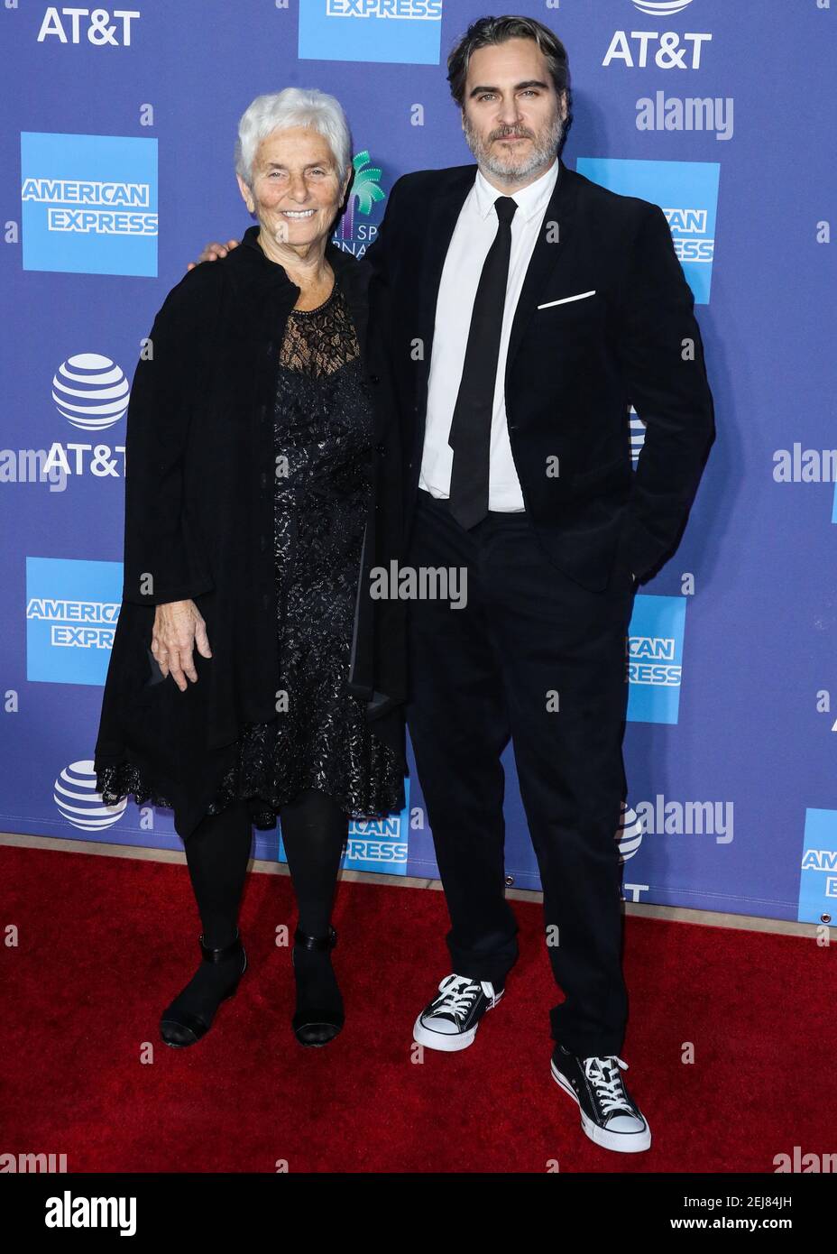 PALM SPRINGS, CALIFORNIA, USA - JANUARY 02: Arlyn Phoenix and Joaquin ...