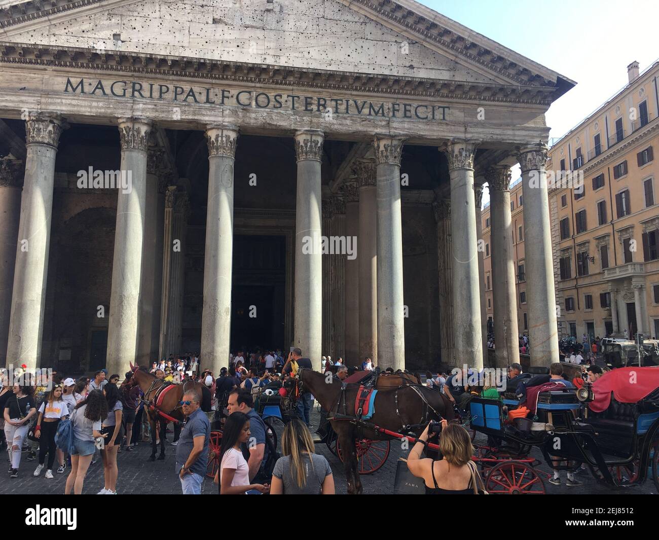 The pantheon in Rome, Italy.It is the only surviving Roman empire ...