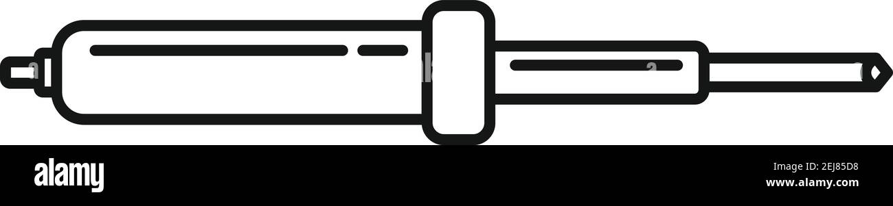 Soldering hot icon, outline style Stock Vector Image & Art - Alamy