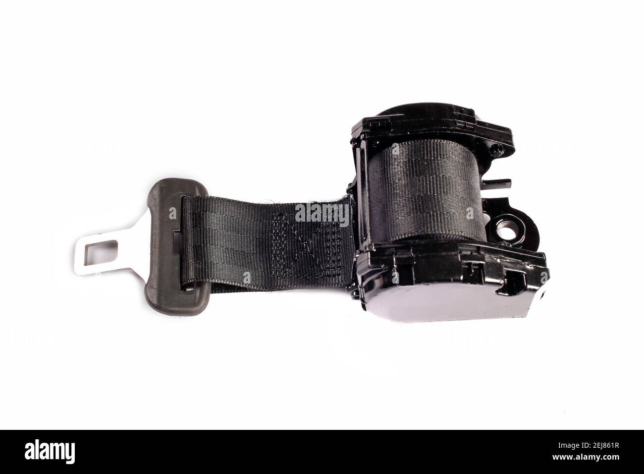 Automotive safety belt, white background Stock Photo - Alamy