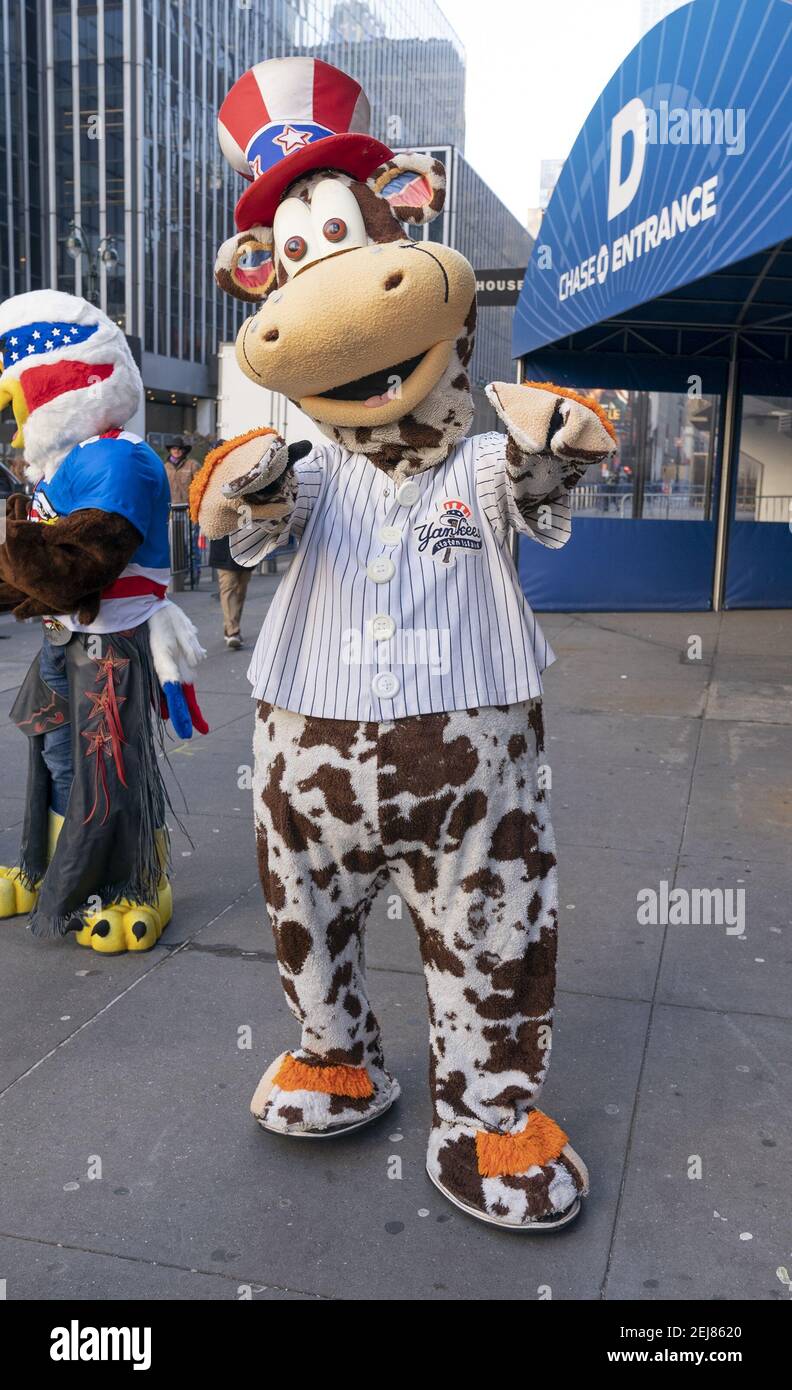 Staten Island Yankees mascot Scooter the Holy Cow attends mechanical ...