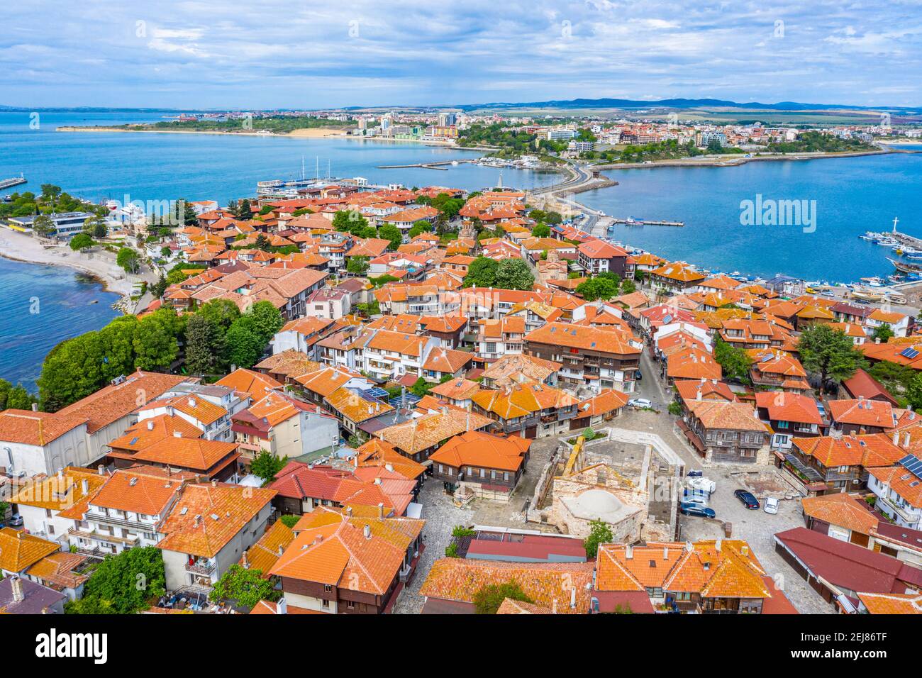Aerial view nesebar black sea hi-res stock photography and images - Alamy