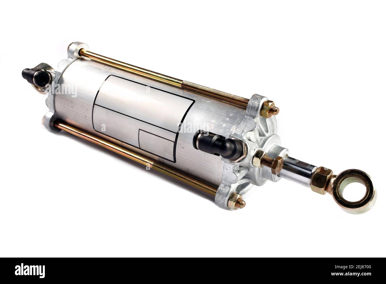 pneumatic actuator white background Stock Photo - Alamy