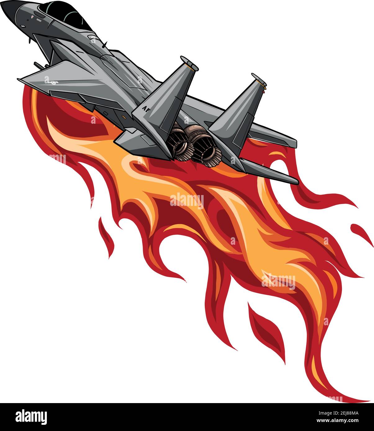 Military fighter jets isolated on background. Vector illustration Stock ...