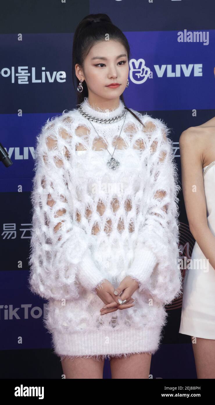 4 January 2020 - Seoul, South Korea : South Korean Yeji, member of K-Pop girl group ITZY, attend ...