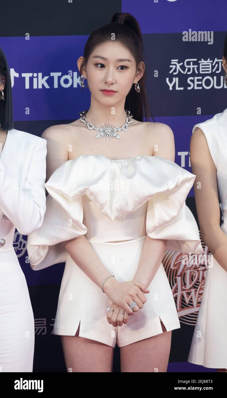 4 January 2020 - Seoul, South Korea : South Korean Chaeryeong, member of K-Pop girl group ITZY ...