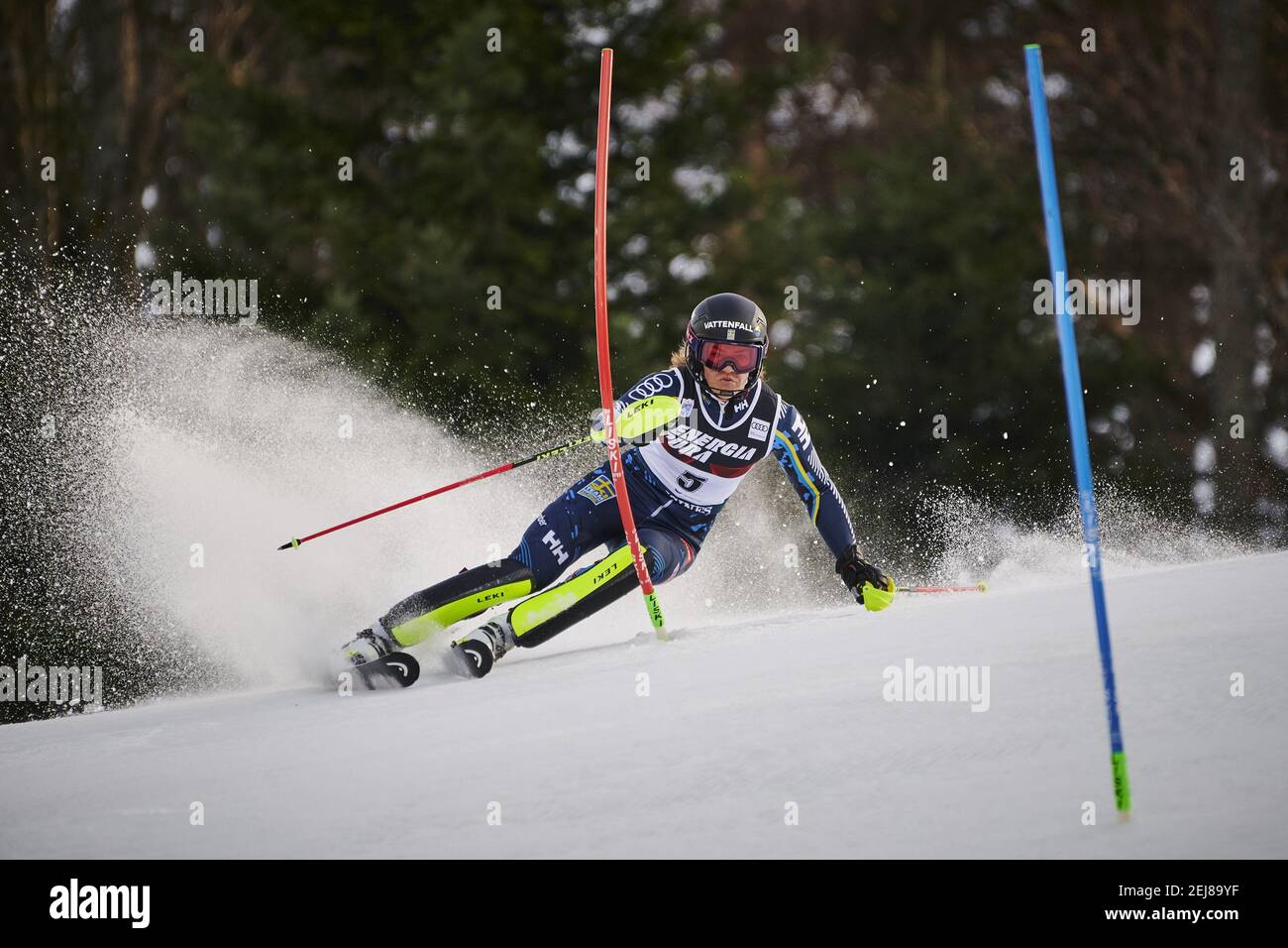 Anna Swenn Larsson of Sweden competes during the first run of the FIS ...
