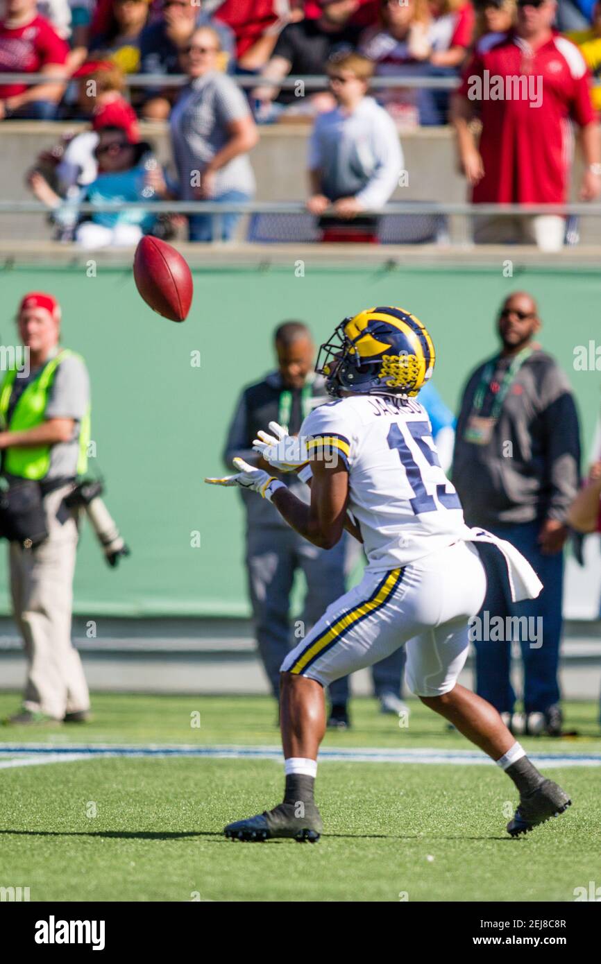 January 1, 2020: Michigan wide receiver Giles Jackson (15) receives a ...