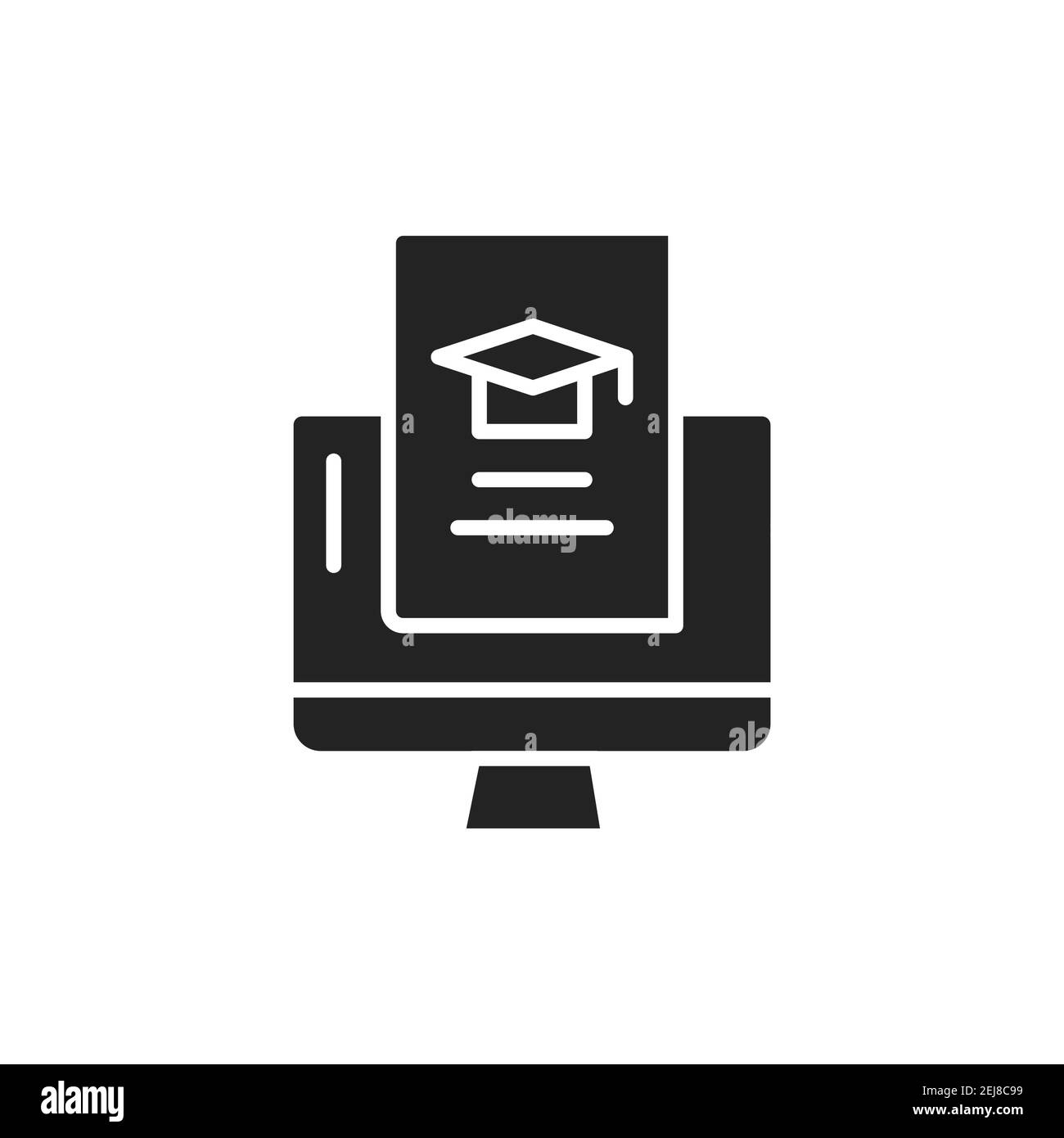 Course material black glyph icon. Vector illustration. Outline ...