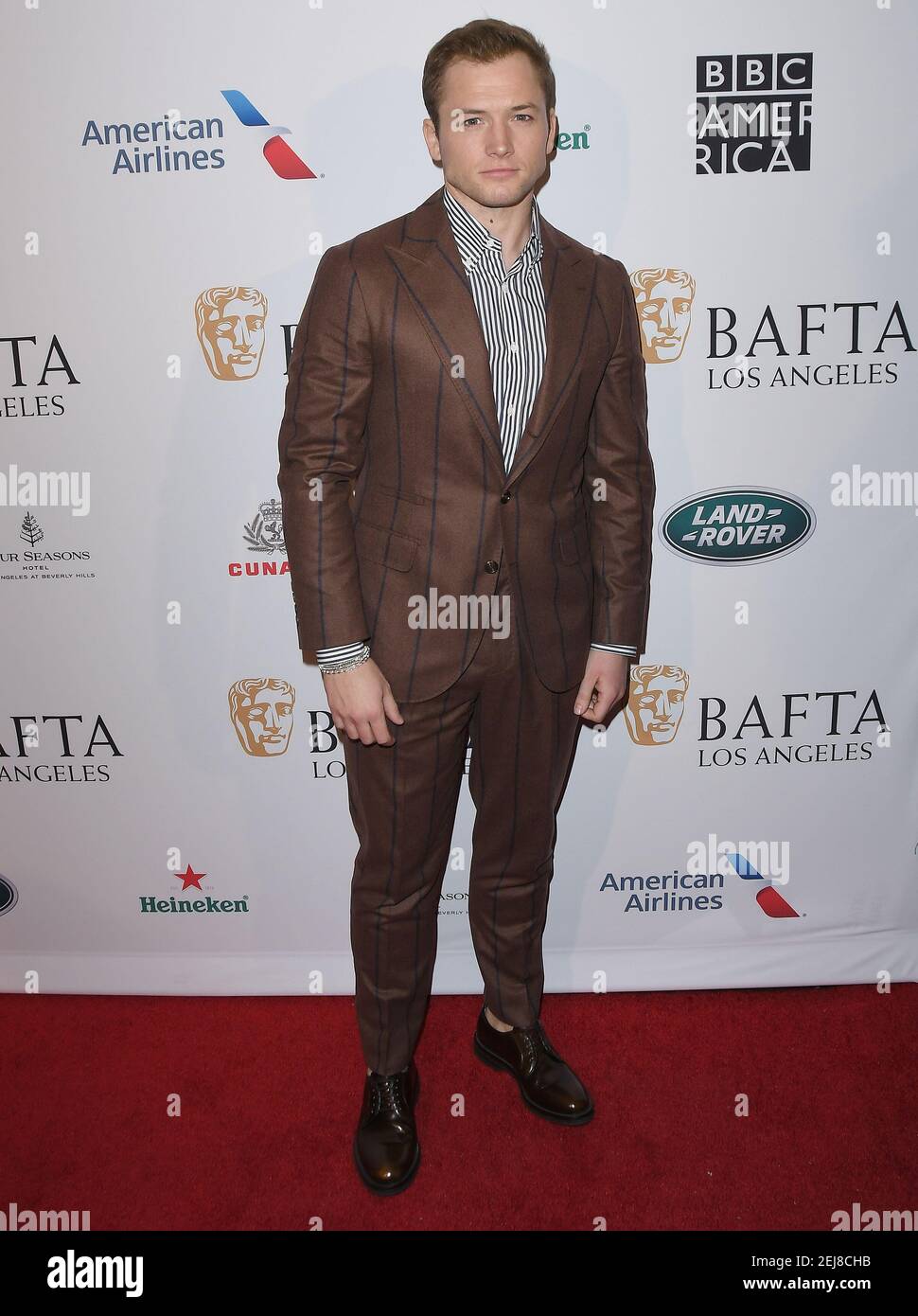 Taron Egerton arrives at The BAFTA Los Angeles Tea Party held at the ...