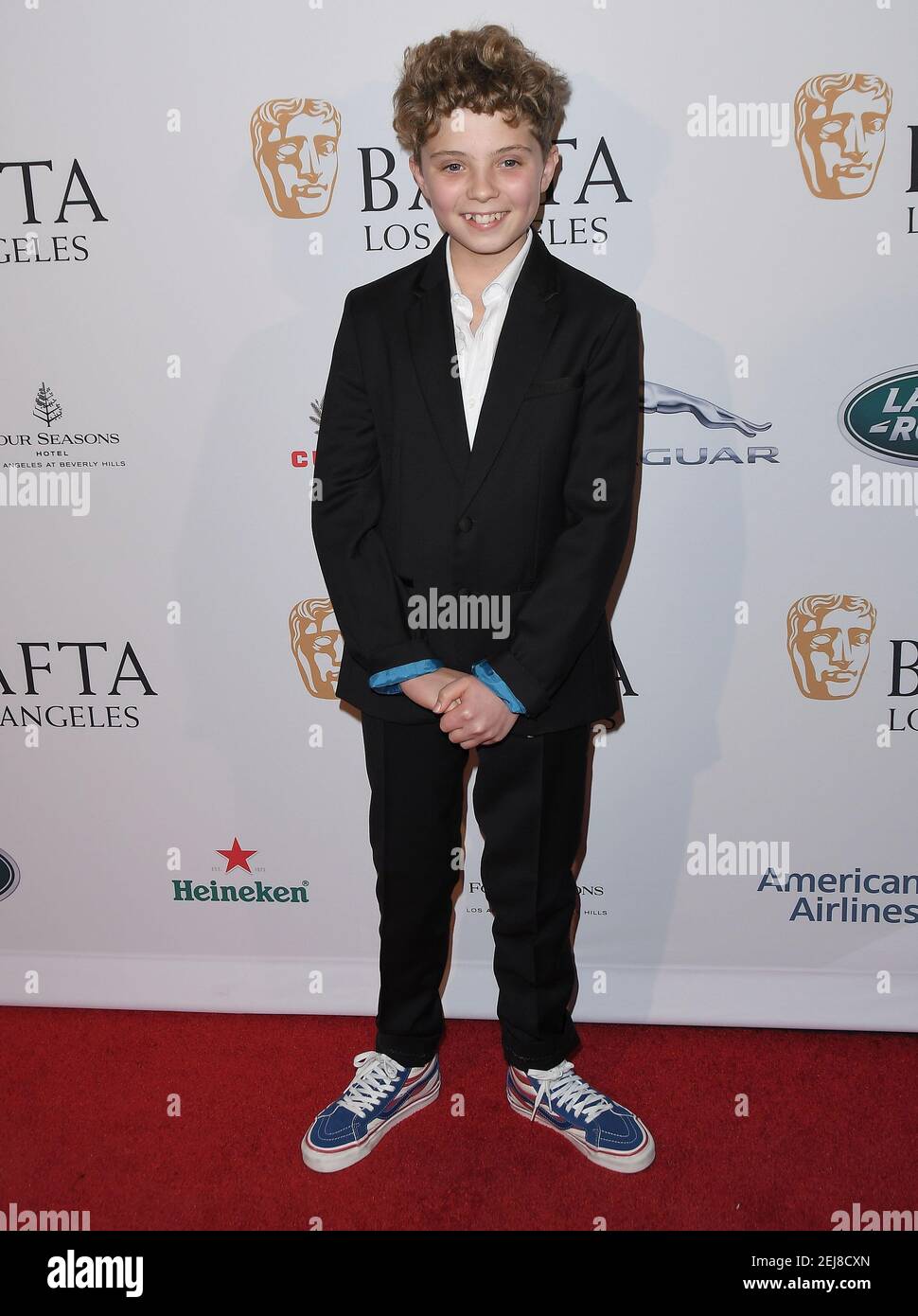 Roman Griffin Davis arrives at The BAFTA Los Angeles Tea Party held at ...