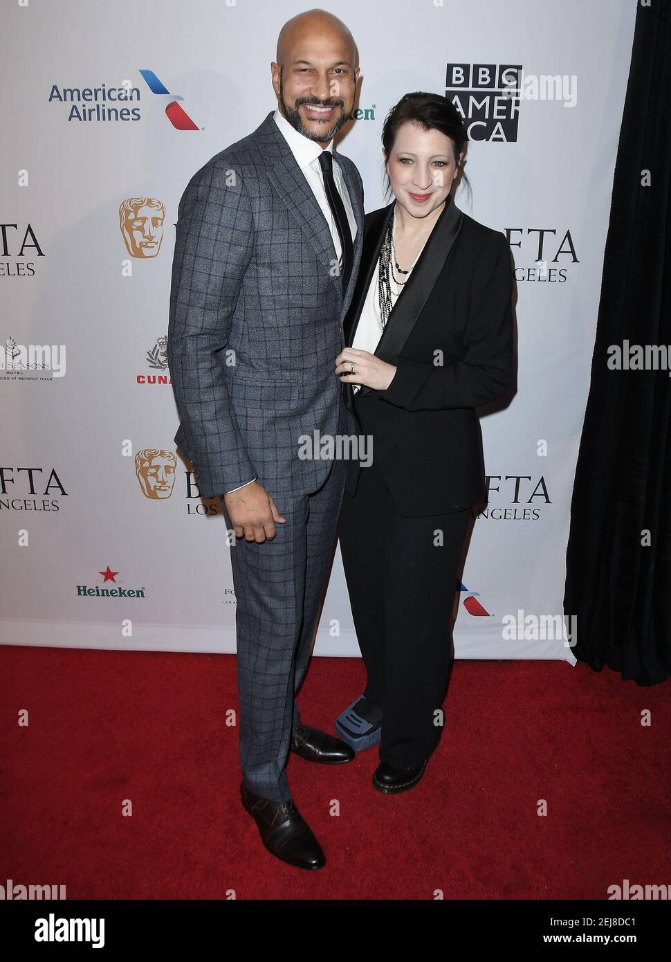 Keegan-Michael Key and Elisa Key arrives at The BAFTA Los Angeles Tea ...