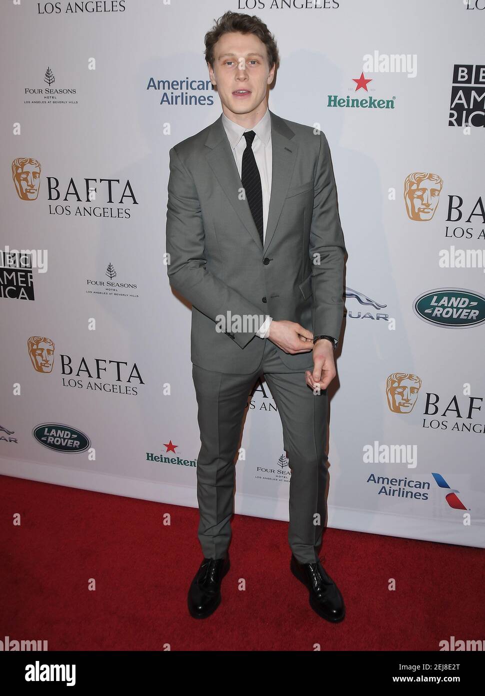 George MacKay arrives at The BAFTA Los Angeles Tea Party held at the ...